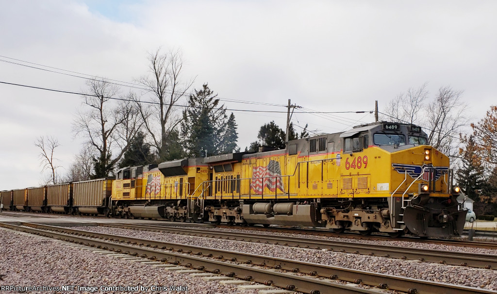 UP 6489 East with a coal drag